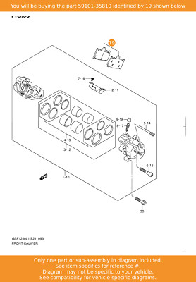 SUZUKI Pad Set, 59101-35810 OEM | eBay