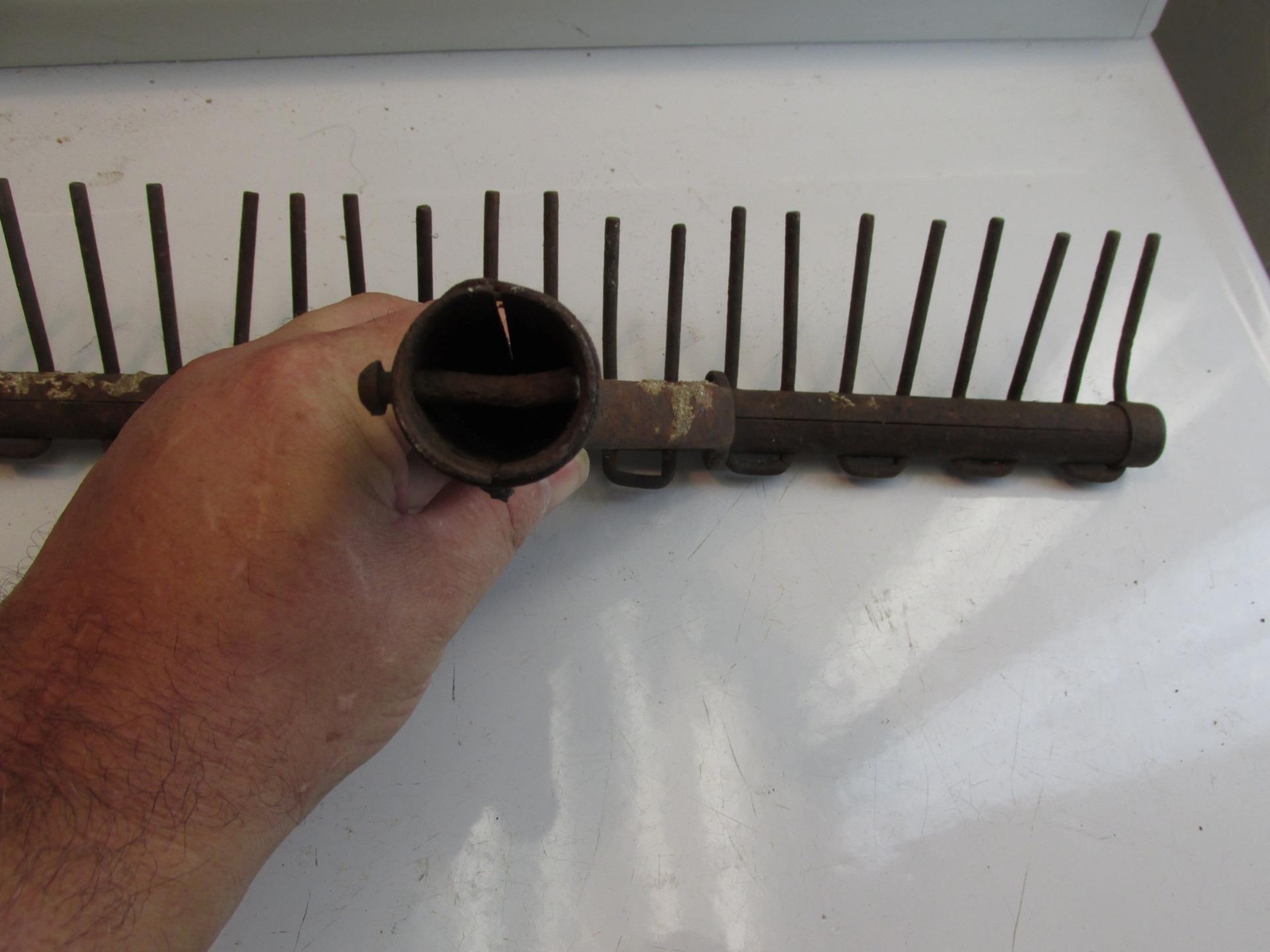 Rare 1800's Black Smith Made Garden Hoop Rake | eBay