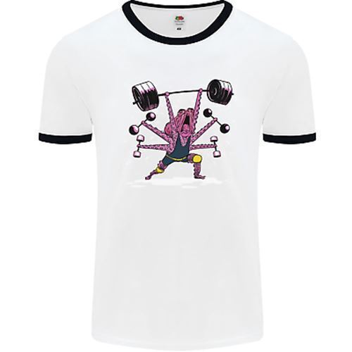Octopus Gym Haut Entraînement Musculation Hommes Blanc Ringer | eBay