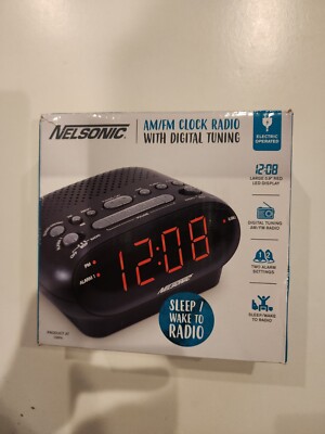 Nelsonic AM/FM Digital Tuning Clock Radio, NLC695 | eBay