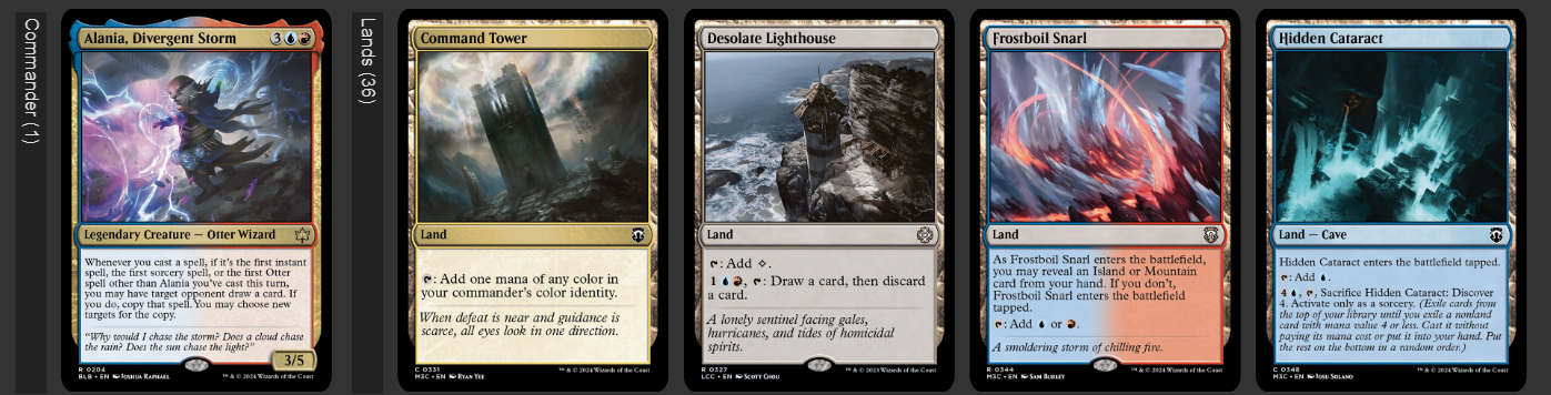 Alania, Divergent Storm MTG EDH Commander Deck , The "Otter" Wizards ...