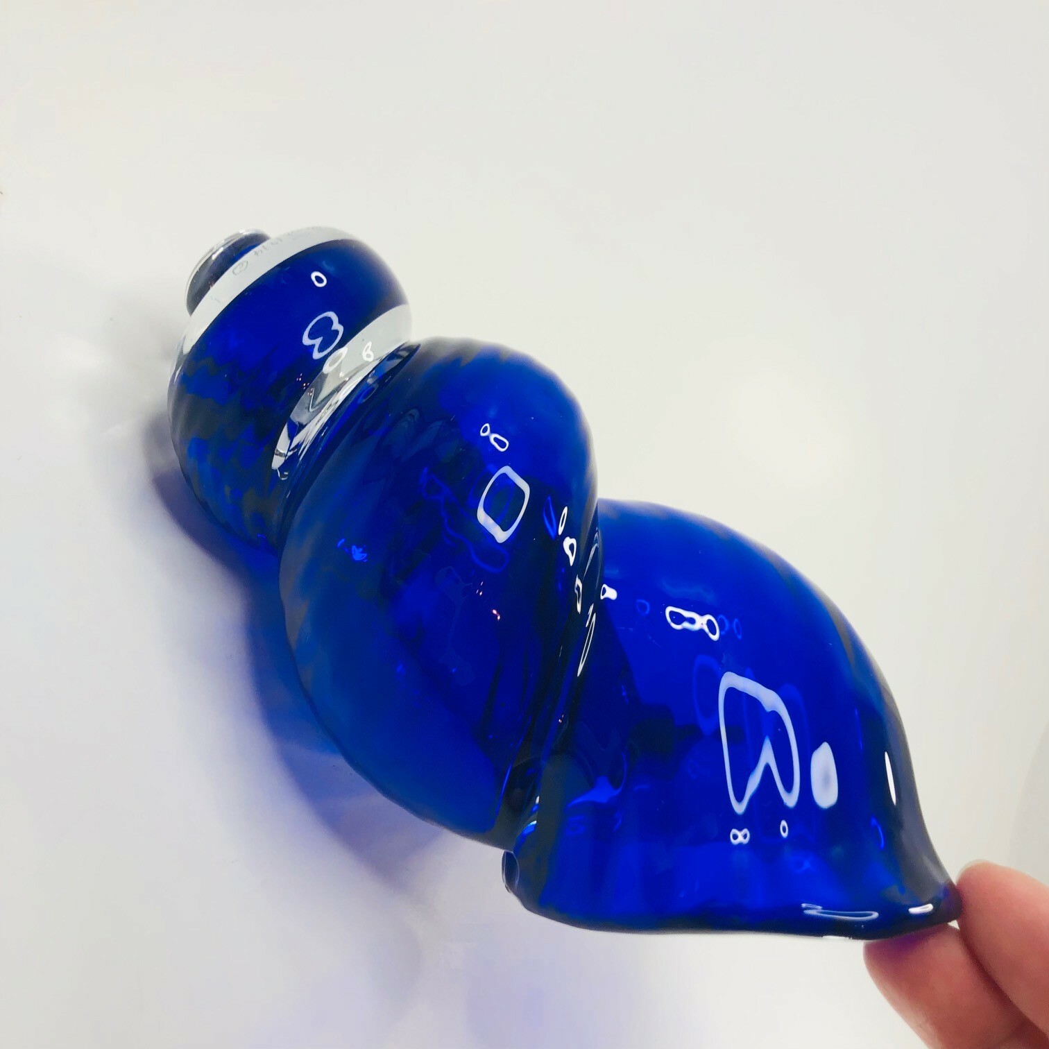 Art Glass Cobalt Blue Conch Shell Sculpture Signed Dated Vintage | eBay