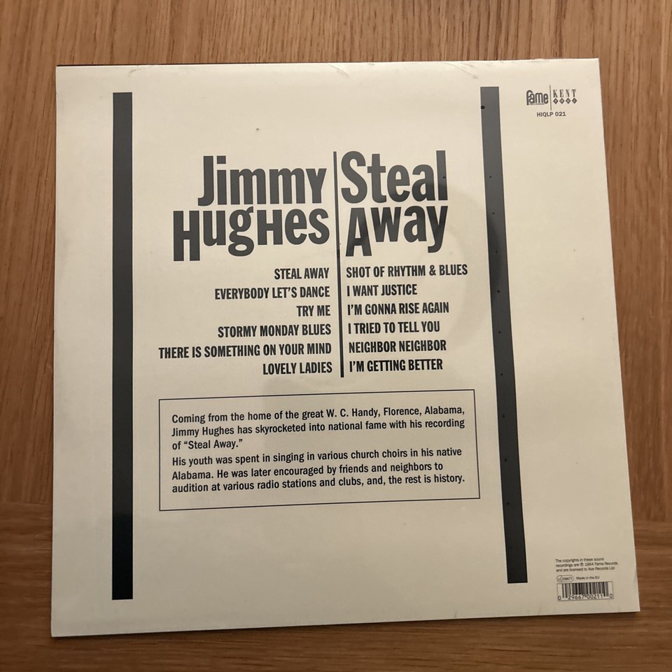 Jimmy Hughes – Steal Away Kent Soul – HIQLP 021 - Blue Vinyl LP New ...