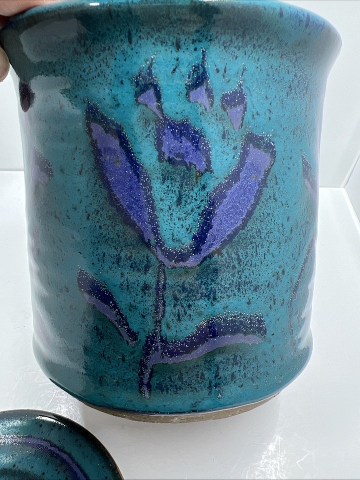 Signed Karl Sporck Brisling Studio Art Pottery Stoneware Crock Lid ...