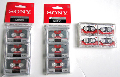 Sony 6 and Panasonic 4 Microcassette total 10 Tapes MC-60 Minutes ...