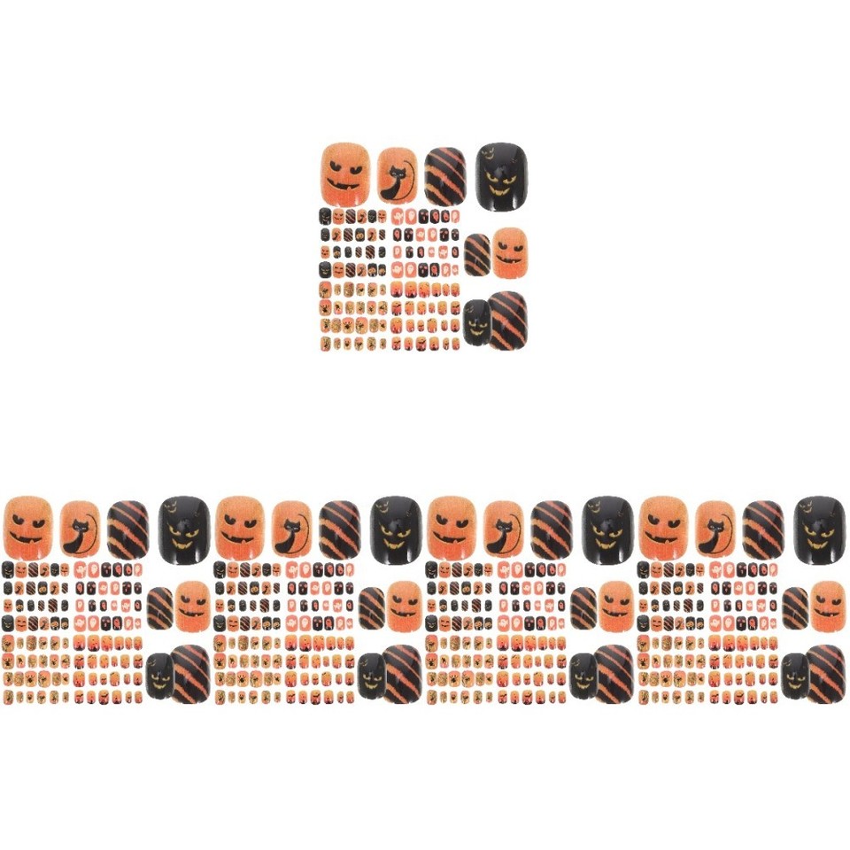 Halloween Nails Kit for Kids Press on False Nails Assorted Colors ...