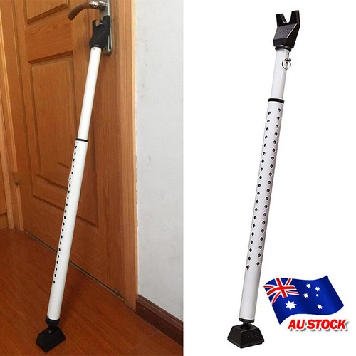 Adjustable Door Handle Home Security Bar Rod Brace Jammer Safety Lock ...