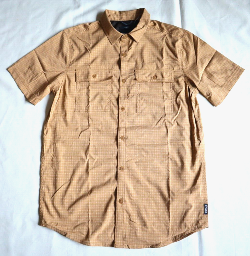 Prana Men's Garvan SS Shirt - Small Tall - Embark Brown for sale online ...