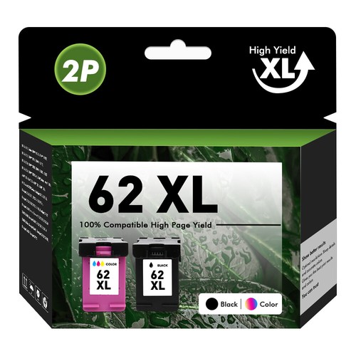 62 XL XXL Ink Cartridges for HP 62XL Envy 7640 7645 5540 5640 5660 5740 ...