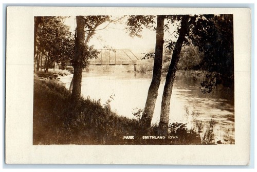 c1910's View Of Park Bridge Scene Smithland Iowa IA RPPC Photo Antique ...