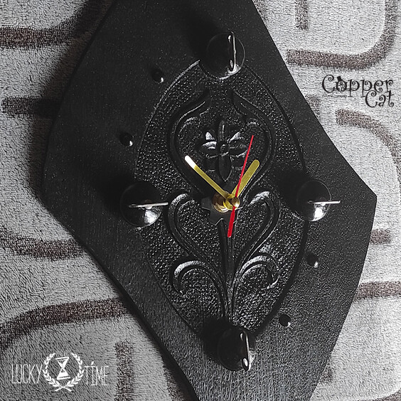 Designer Wooden Black Wall Clock Unique item Old Natural wood Recycled ...