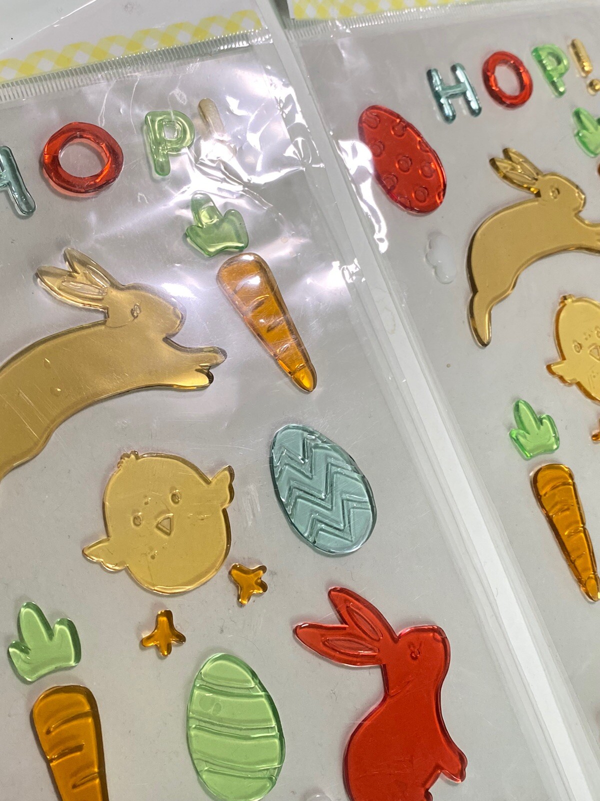 Easter Bunny Window Gel Clings Reusable Removable Rabbit Sets X2 FREE ...