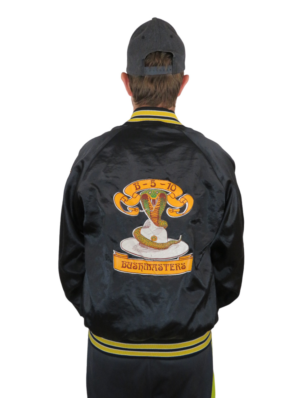 Vintage WW2 Cobra Bushmasters Satin Bomber Jacket Men… - Gem