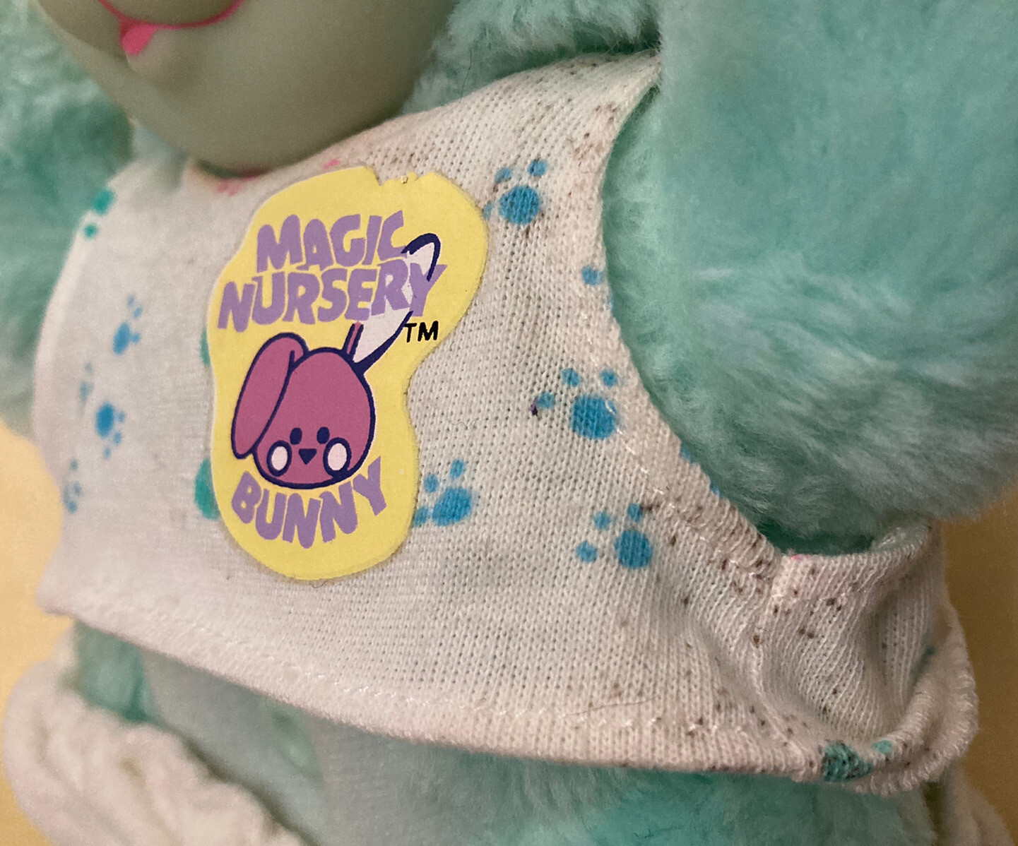 Vintage 1990 Mattel Magic Nursery Pet Bunny Rabbit Pastel Mint Green ...