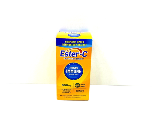 NEW Ester-C 24 Hour Immune Support 500 MG Respiratory Health 90 Tablets ...