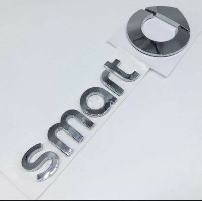Smart Car Adhesive Rear Badge Chrome Replacement Smart Car Badge Boot ...