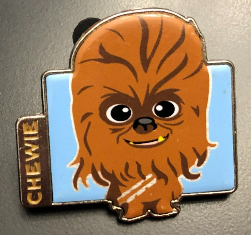 Disney pin 111138 Chewie Chewbacca Star Wars wookie cutie cute big head ...