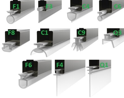 Folding Rubber Shower Seals | Fits Track Channel or Bifold Folding type ...
