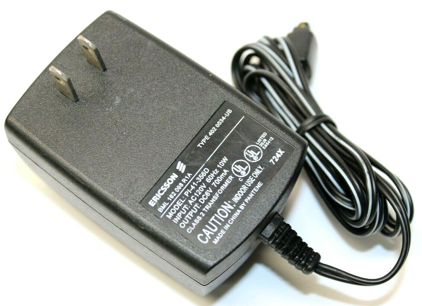 Ericsson PI-41-356D AC Power Supply Adapter DC6V 700mA Type 402 0034-US ...