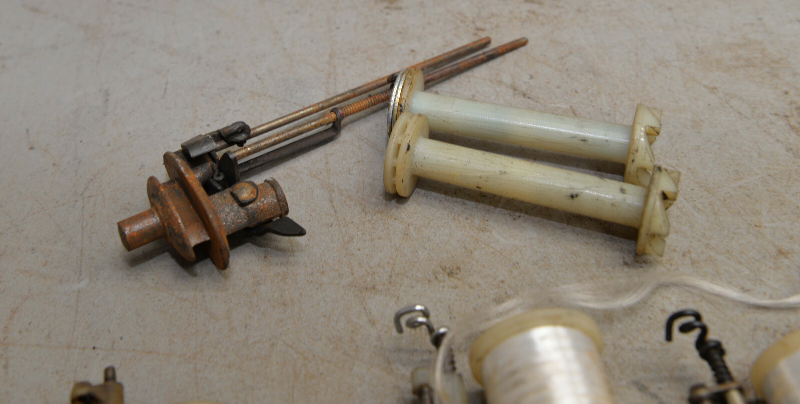 6 vintage spool carriage rope maker sock knitting collectible ...