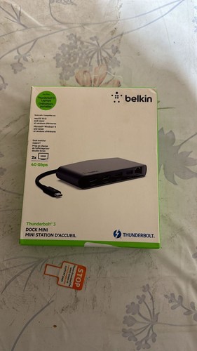 *NEW* Belkin Thunderbolt 3 Dock Mini, Docking Station, F4U098BT ...