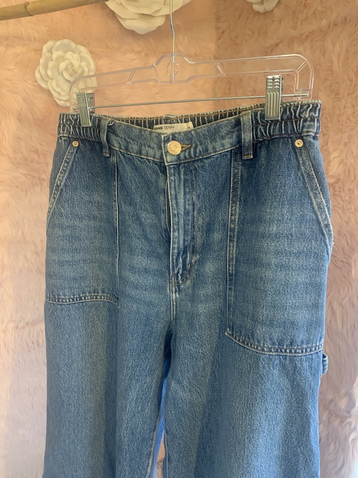 Garage Denim Wide Leg Baggy Mid Rise Jeans Size 11 Wa… - Gem