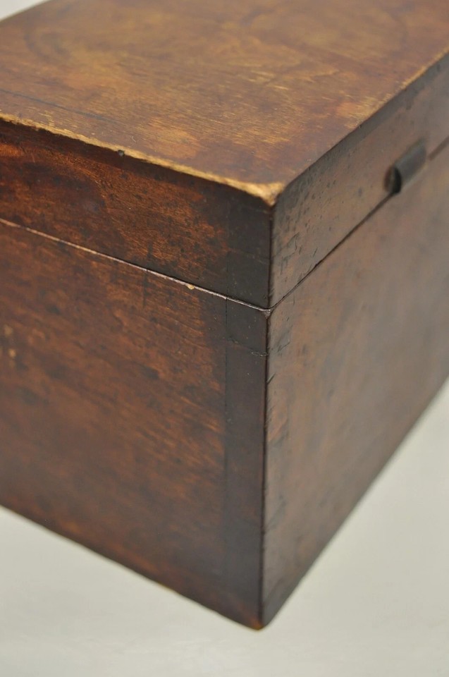 Antique English Victorian Dovetailed Walnut Tea Caddy Small Desk ...