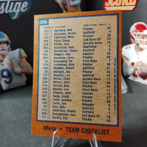 1978 Topps - Team Checklist New York Mets #356 | eBay