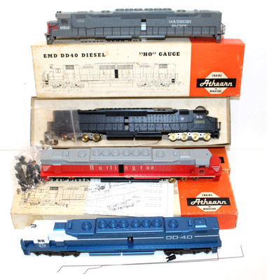 Lot of 4 Early Athearn EMD DD40 Locomotives 1967 (3 boxed) Need Work | eBay
