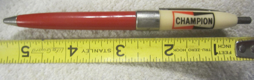 5" ad Champion Spark Plug logo Tucker Auto Ink Pen vtg,needs ink | eBay