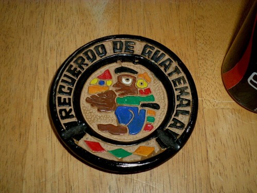 [ RECUERDO DE GUATEMALA ] POTTERY ASHTRAY, HANDMADE & PAINTED, #1950's ...