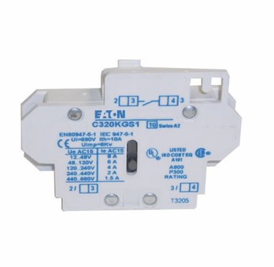 Cutler-Hammer: C320KGS1, Aux. Contact, Side mounted, 1NO, w/C-H Freedom ...