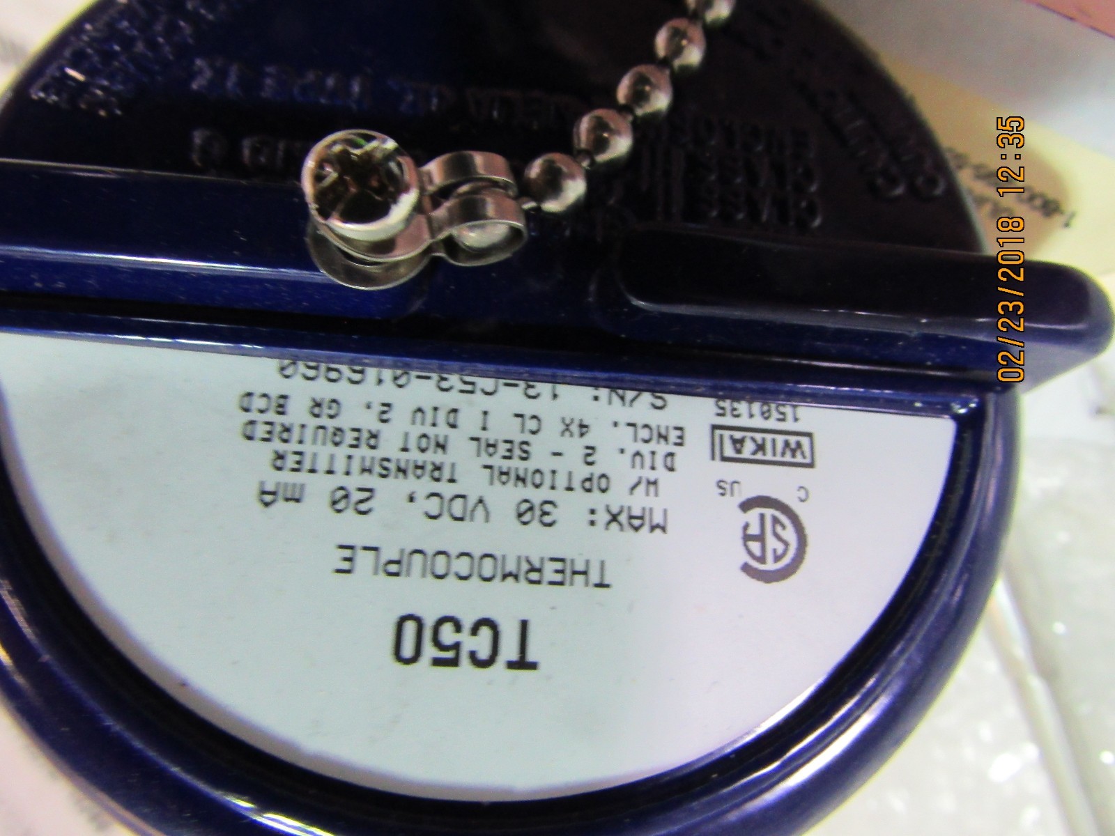 WIKA ALL TEMP THERMOCOUPLE TC50 SENSOR 54603/2-202278 NEW | eBay