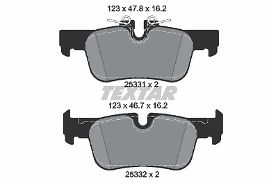 Textar 2533101 Brake Pad Set for sale online | eBay