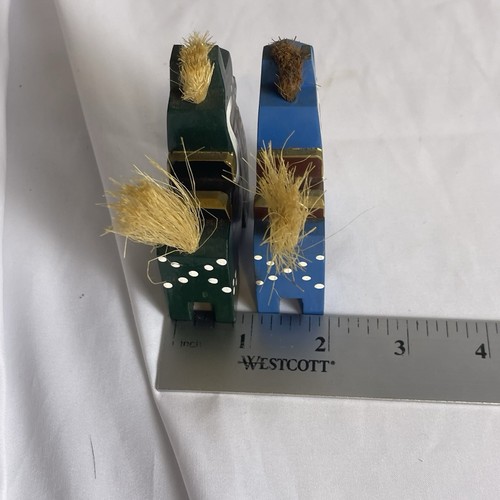 Yawata Uma Horse Wood Figurine Hand Painted Japanese Folk Art Set Of 2 ...