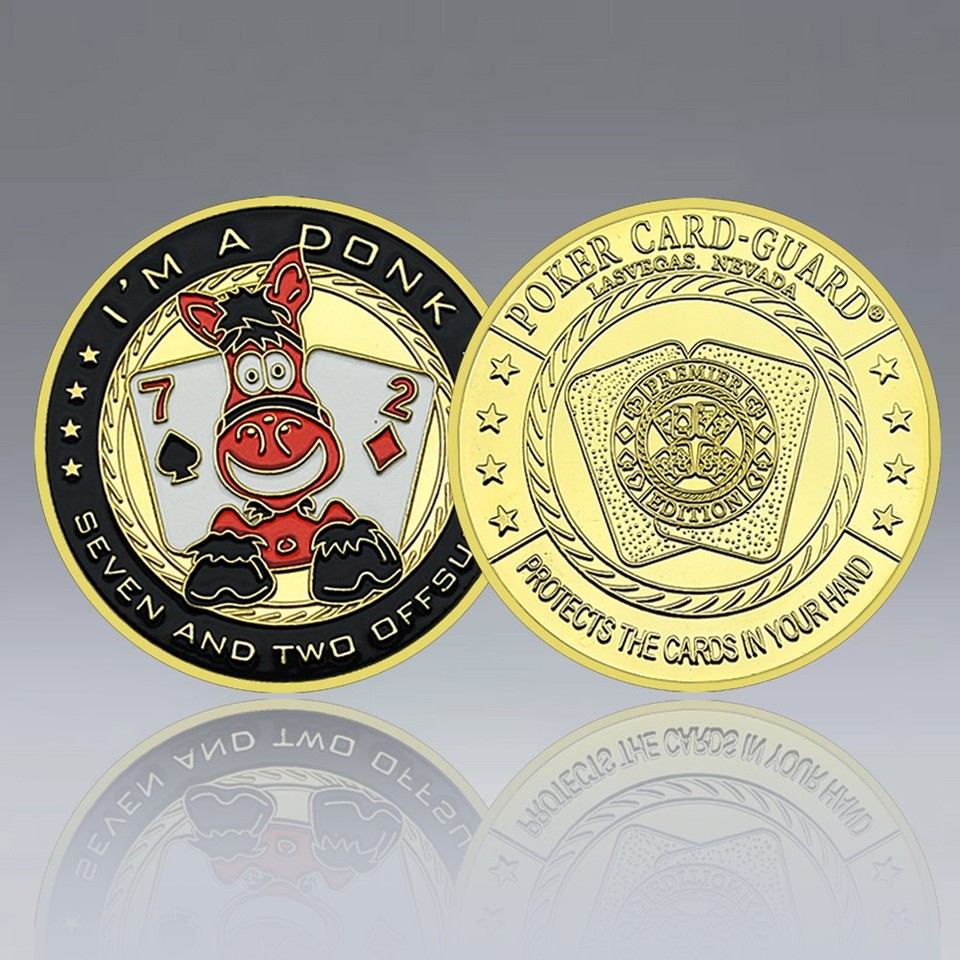 I’m a Donk 7-2 Offsuit Poker Card Guard Coin Funny Donkey Chip ...
