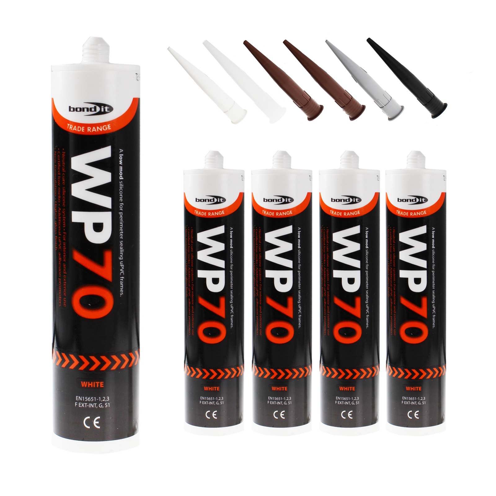 WP70 External Silicone Sealant x 4 Neutral Builders Window Door Upvc ...