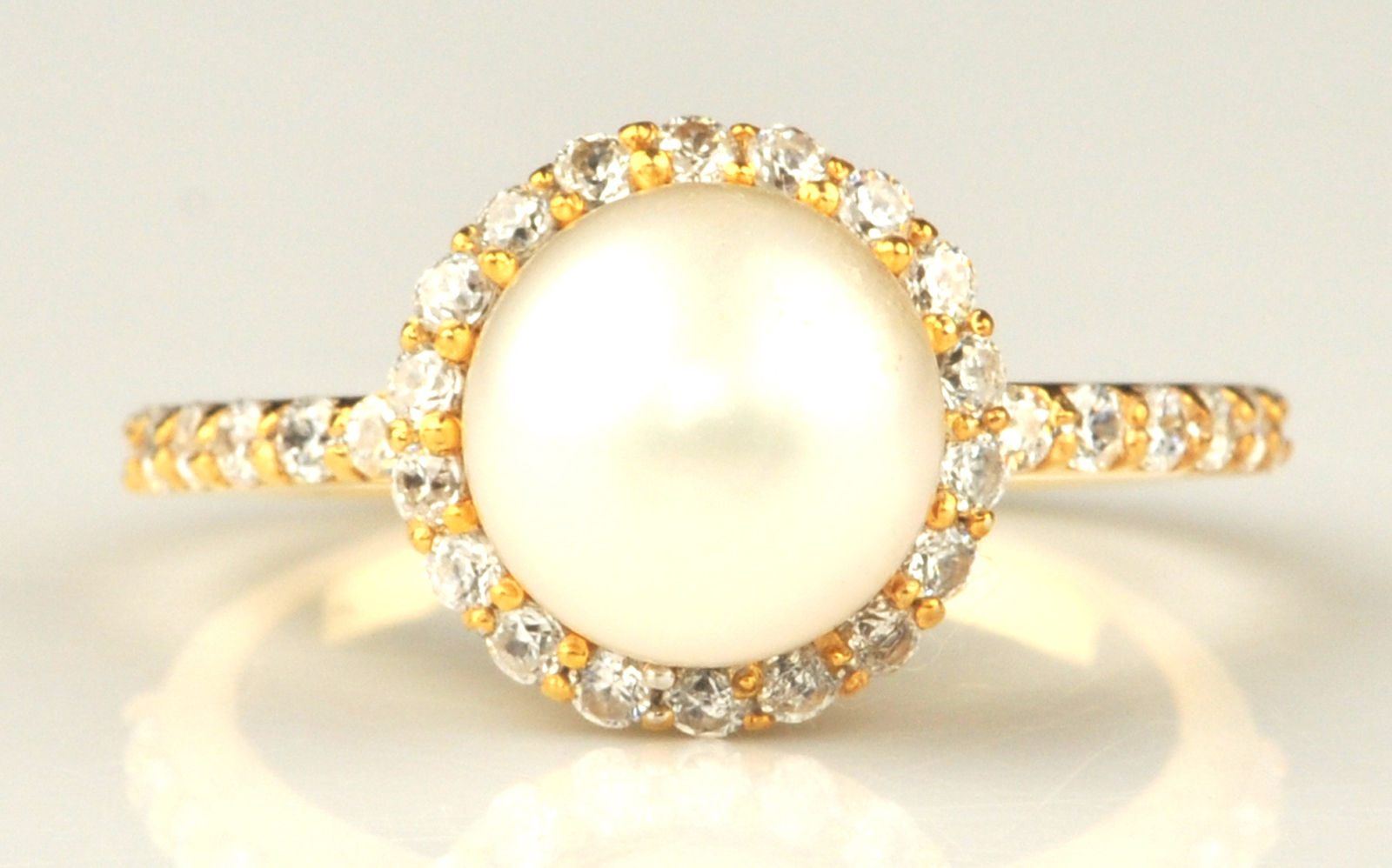 14KT Yellow Gold / 4.30Ct Natural Freshwater Pearl & IGI Certified ...