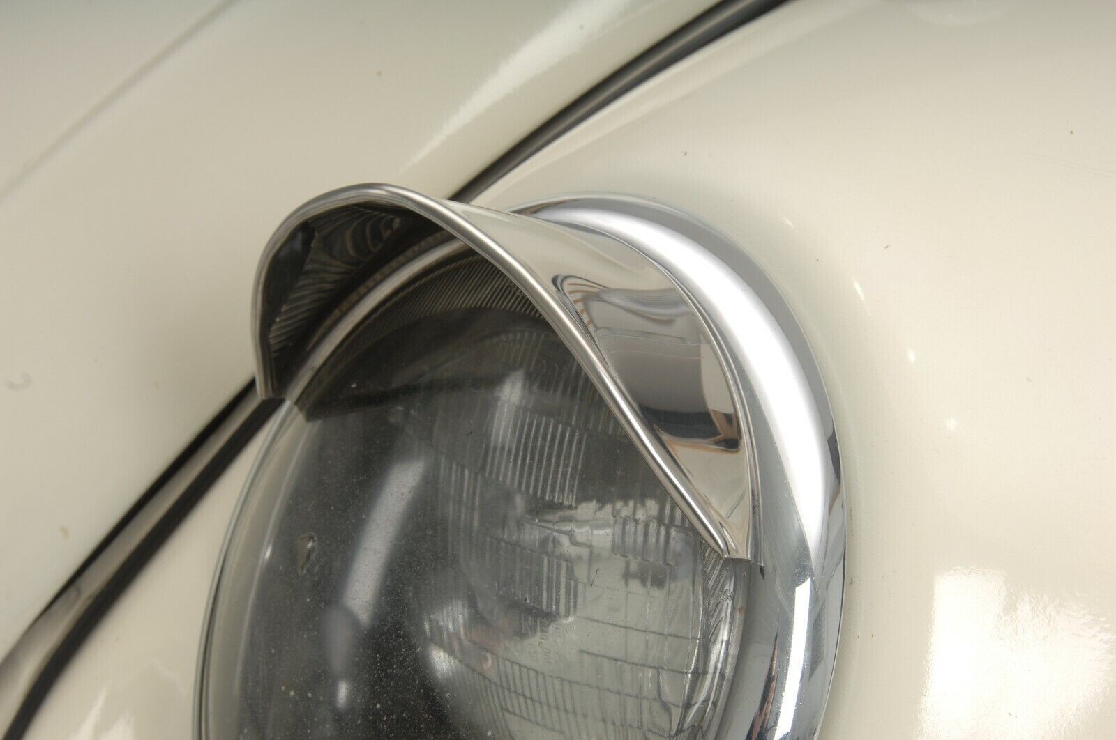 49-66 VW BUG 50-67 VW BUS TRANSPORTER CHROME HEADLIGHT EYEBROW EYEBROWS ...