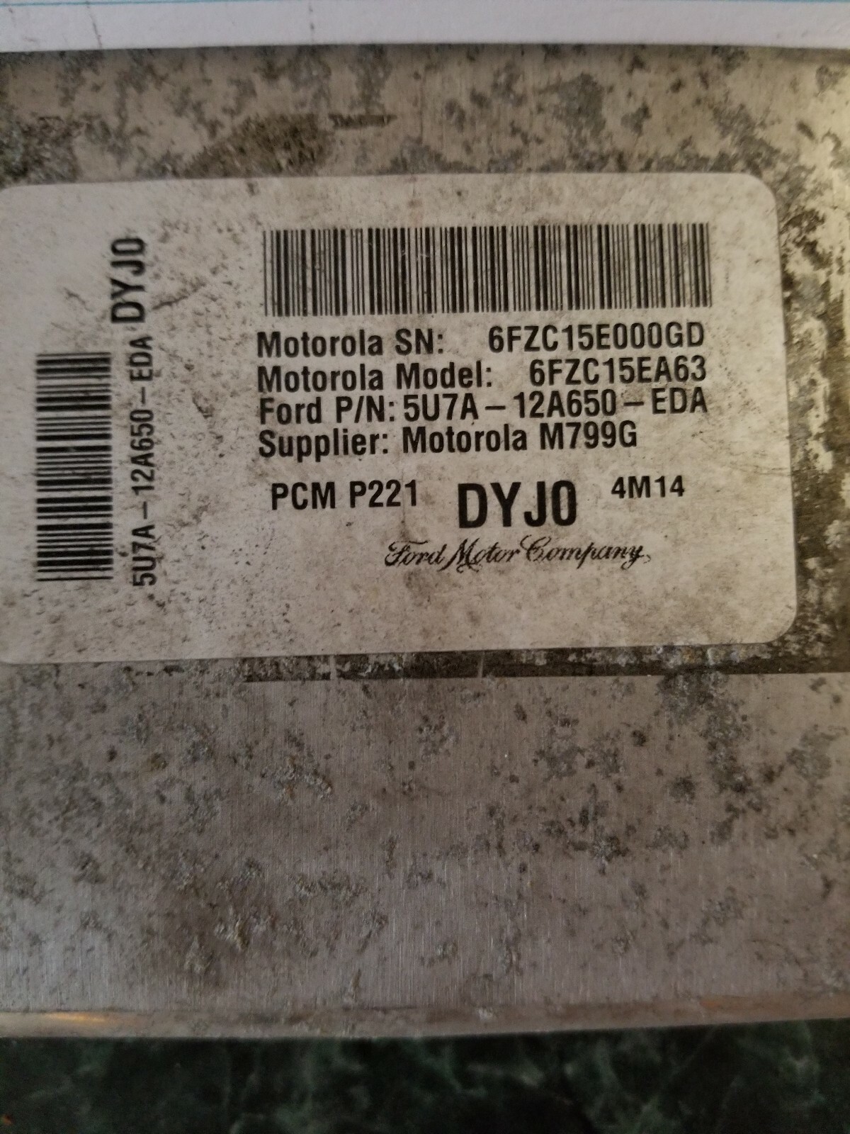 2005 Ford F150 Engine Control Module ECU ECM PCM P/N: 5U7A-12A650-EDA ...