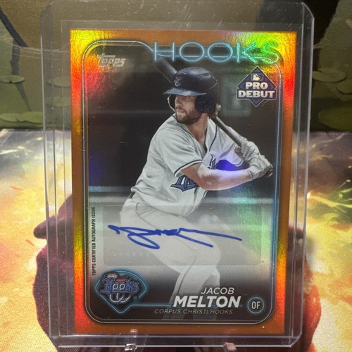 2024 Topps Pro Debut Jacob Melton #PD-30 Orange Foil Auto #/25 | eBay