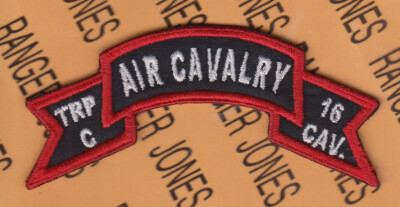 US Army Troop C, AIR CAVALRY 16th Regt. ~3.75" scroll tab patch c/e | eBay