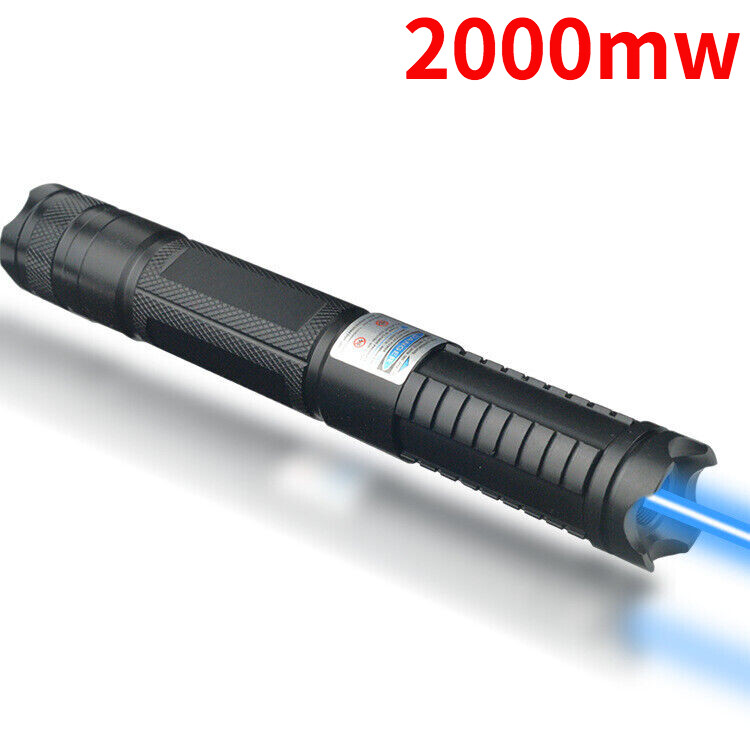 7.4V Aluminium Alloy Laser Pointer 450nm High Power Burning Laser Torch ...