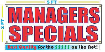 MANAGERS SPECIALS Banner Sign NEW Larger Size Best Price for The $$$ | eBay