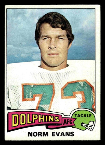 1975 Topps Norm Evans #234 - Miami Dolphins | eBay