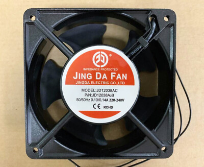 JING DA Fan JD12038AC cooling fan 220/240V AC 0.10/0.14A 12cm 2-pin ...