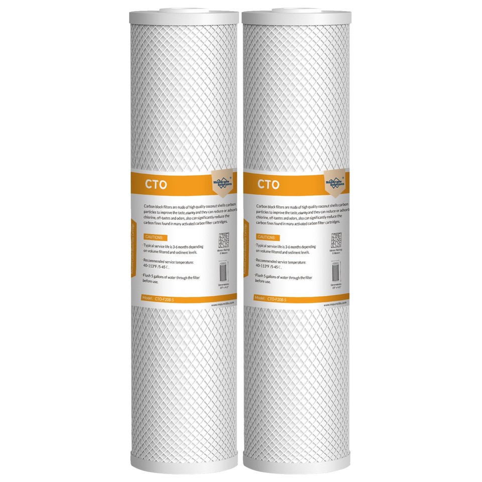 10 Pack 20"x4.5" Whole House CTO Carbon Block Water Filter for Big Blue ...
