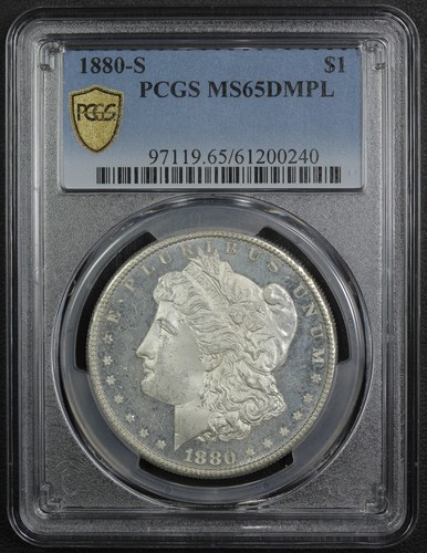 1880 S Deep Mirror Proof-Like Morgan Silver Dollar $1 PCGS MS 65 DMPL ...