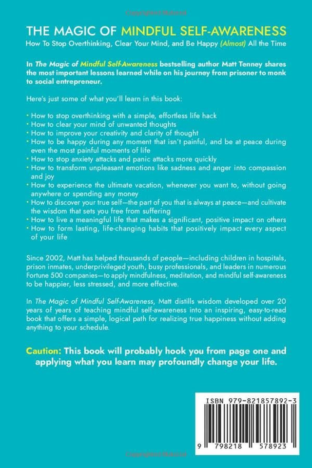 The Magic of Mindful Self-Awareness: How to Stop Overthinking, Clear ...