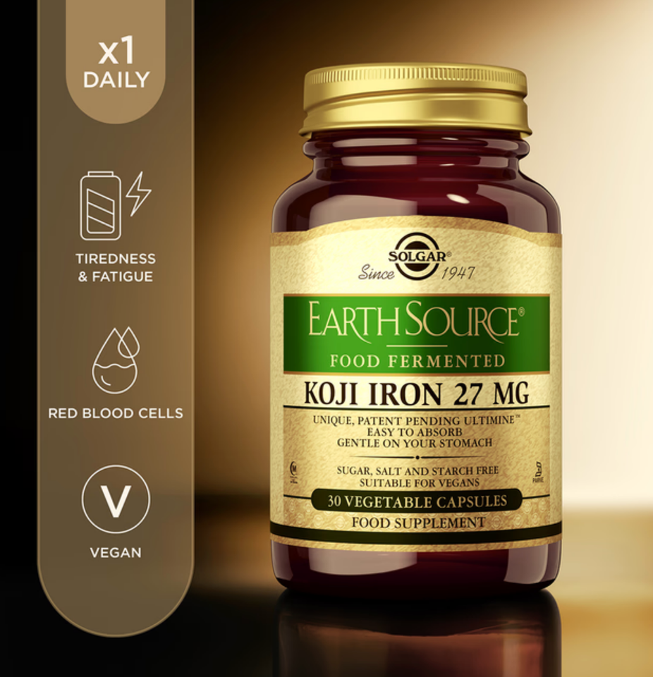 Solgar Earth Source Food Fermented Koji Iron 30 Capsules 33984006096| eBay
